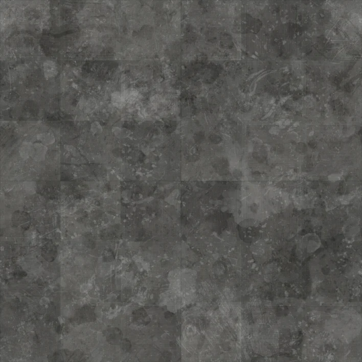 Stained Metal Floor Tiles