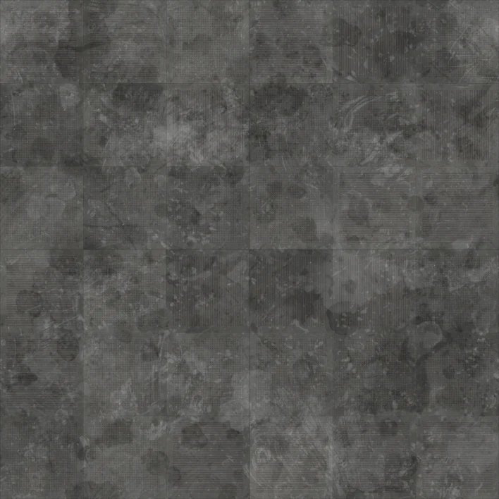 Stained Metal Floor Tiles