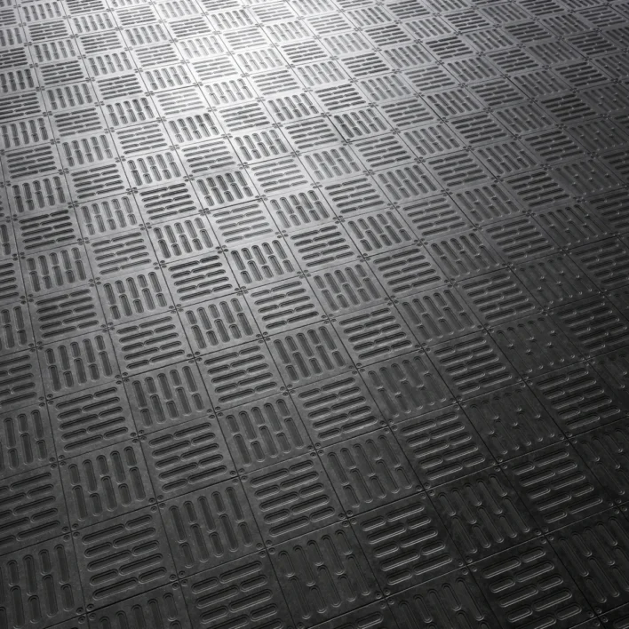 Dusty Metal Floor Tiles