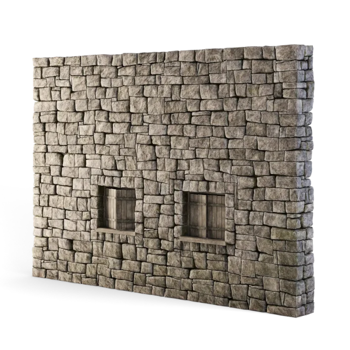 Forge Stone Wall with Windows