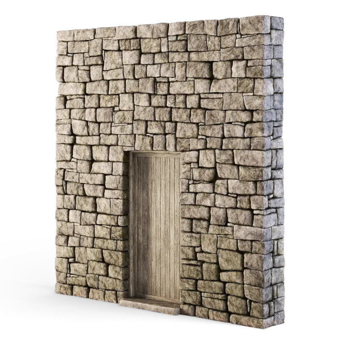 Forge Stone Wall with Door