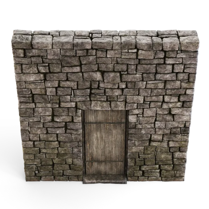 Forge Stone Wall with Door