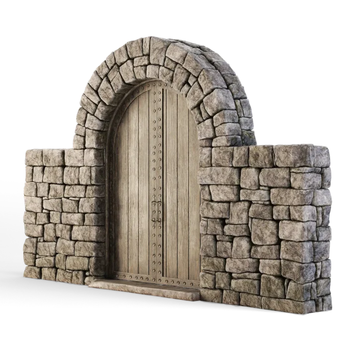 Forge Stone Wall with Gate