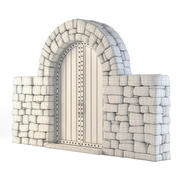 Forge Stone Wall with Gate