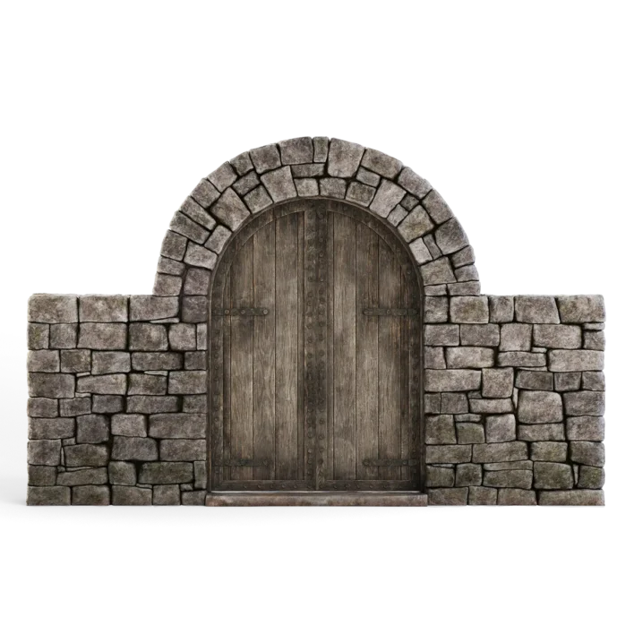 Forge Stone Wall with Gate