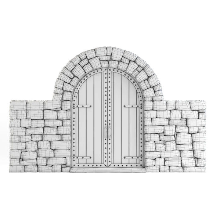 Forge Stone Wall with Gate