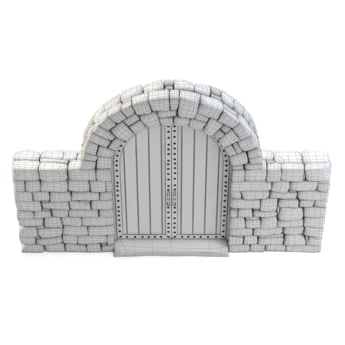 Forge Stone Wall with Gate