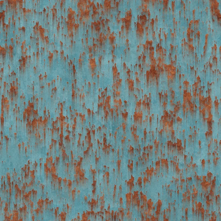 Blue Paint Leaking Rust