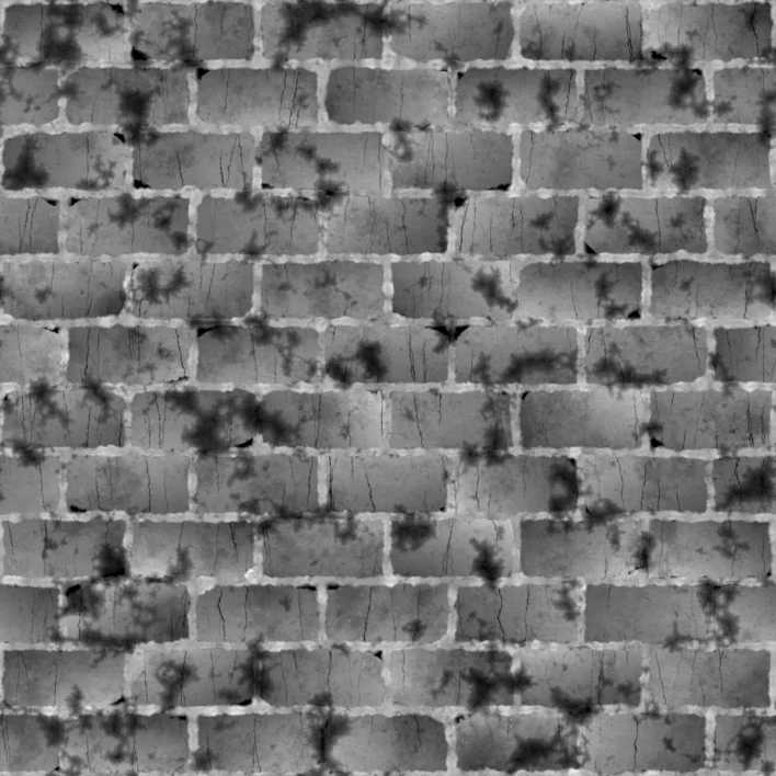 Damaged Grey Brick Wall