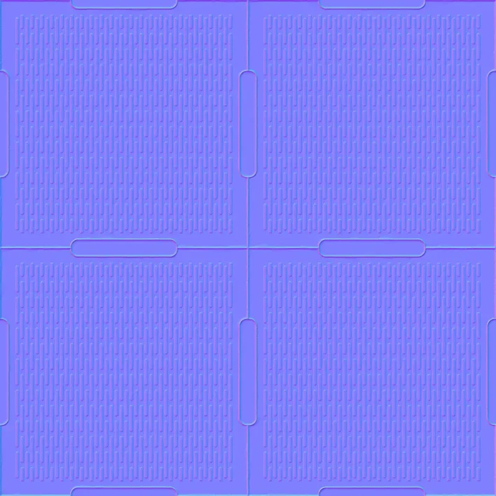 Black Patterned Rubber Tiles