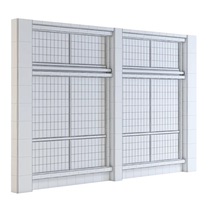 Factory Front Wall with Windows