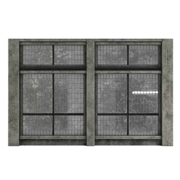 Factory Front Wall with Windows