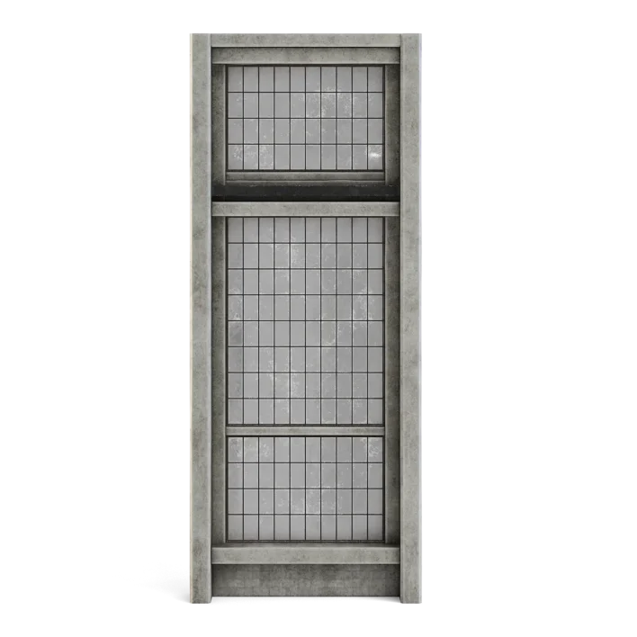 Factory Side Wall with Windows