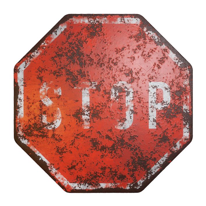Damaged Stop Sign Texture