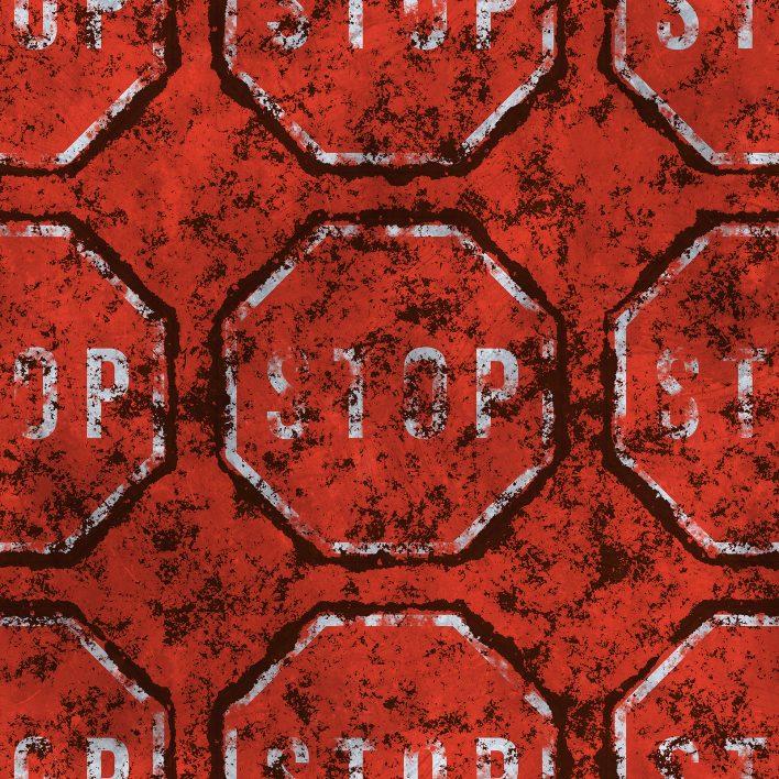 Damaged Stop Sign Texture