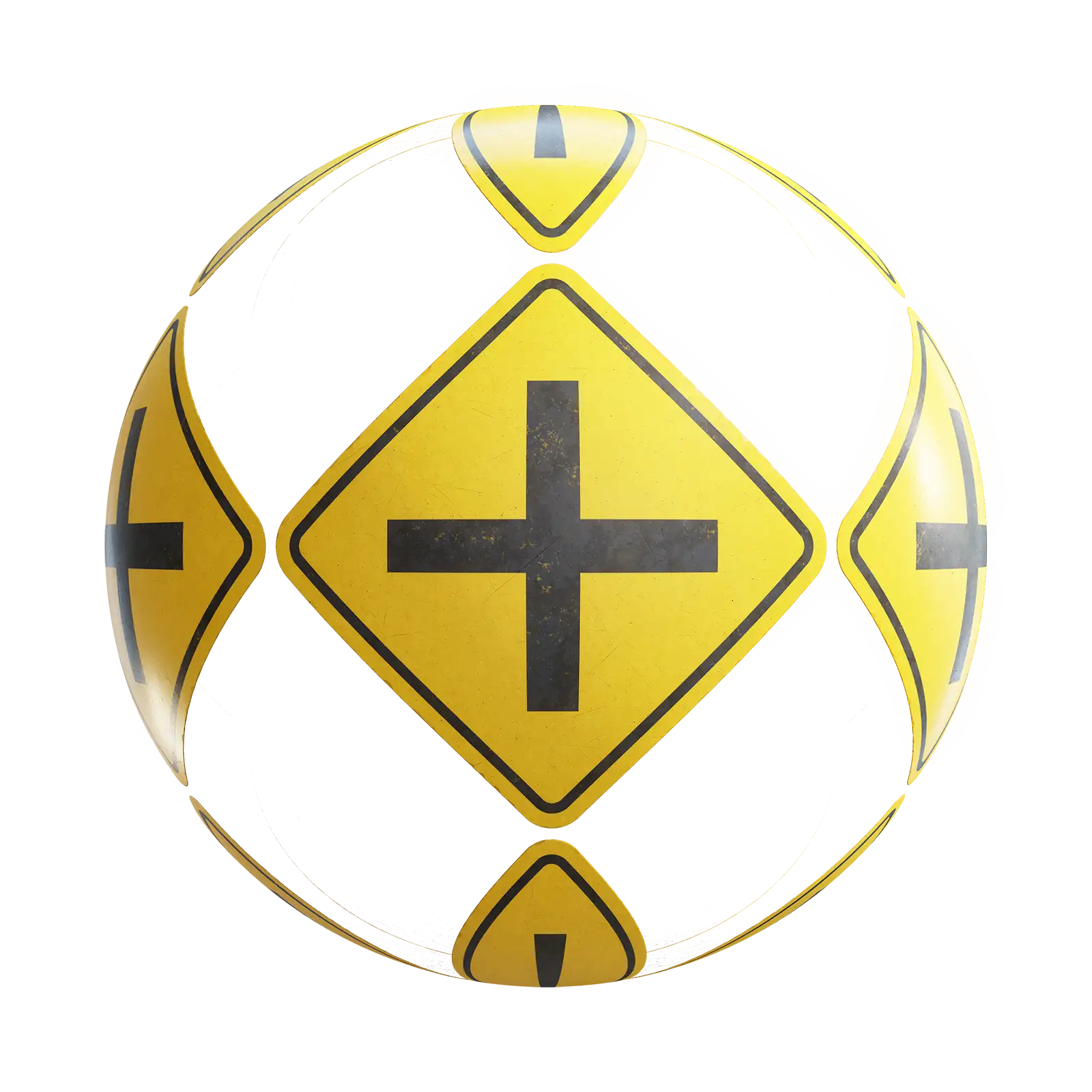 Crossing Sign PBR Texture