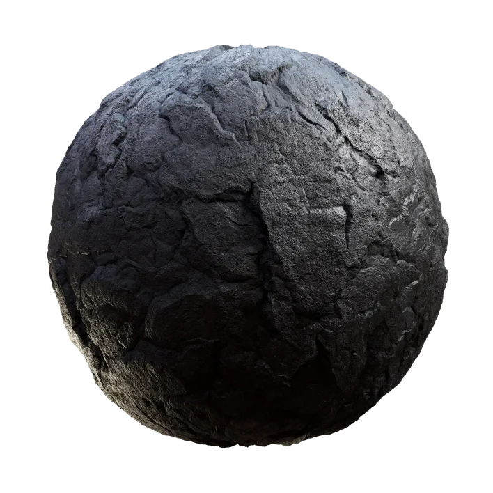 Rough Black Rock PBR Texture