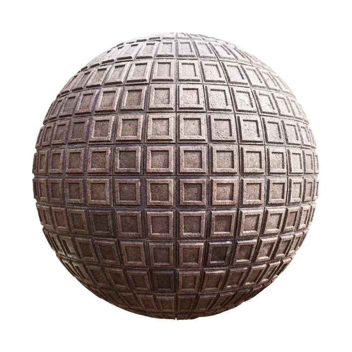 Square Stone Tiles PBR Texture