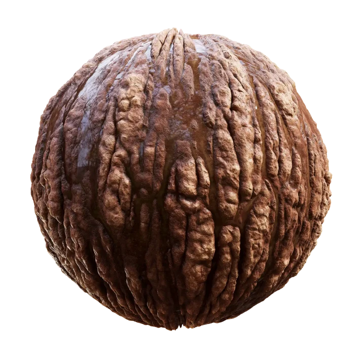 Wet Brown Rock PBR Texture