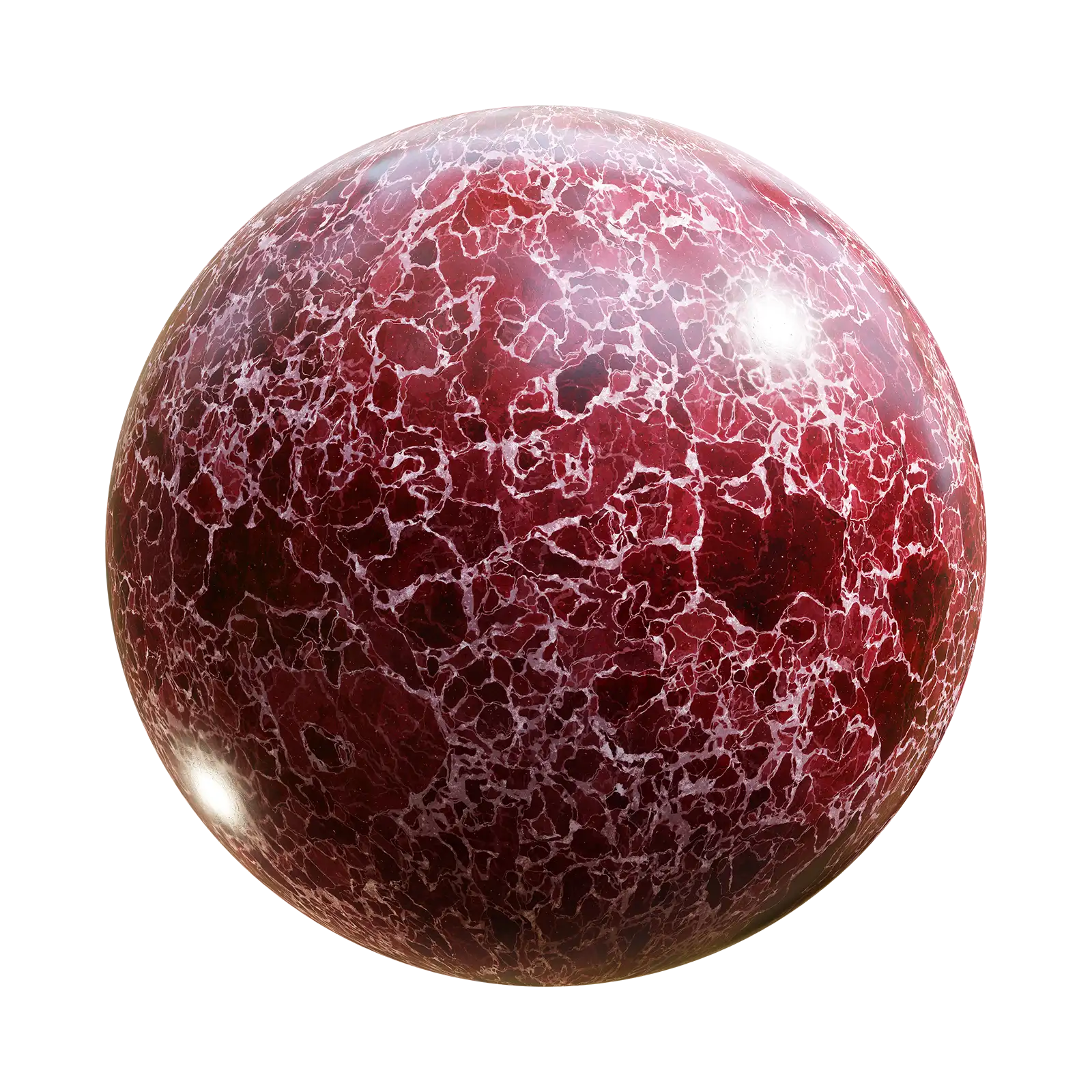 Red White Marble PBR Texture