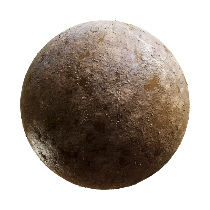 Brown Wet Mud PBR Texture