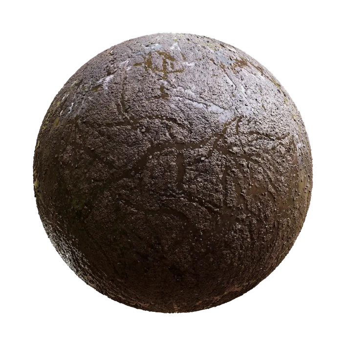 Wet Brown Mud PBR Texture